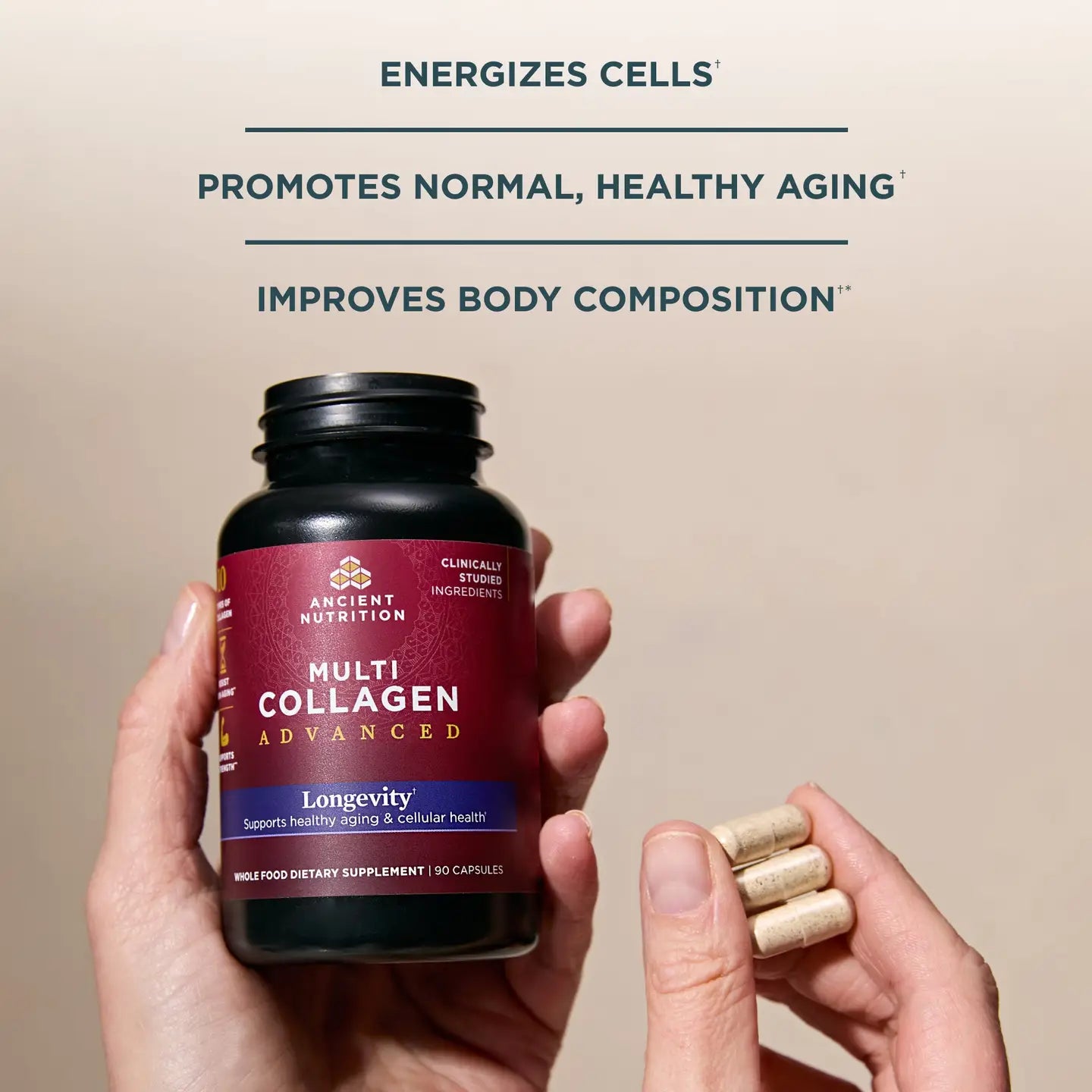 Multi Collagen Advanced Longevity† | Capsules (30 Servings) – Pure Prairie